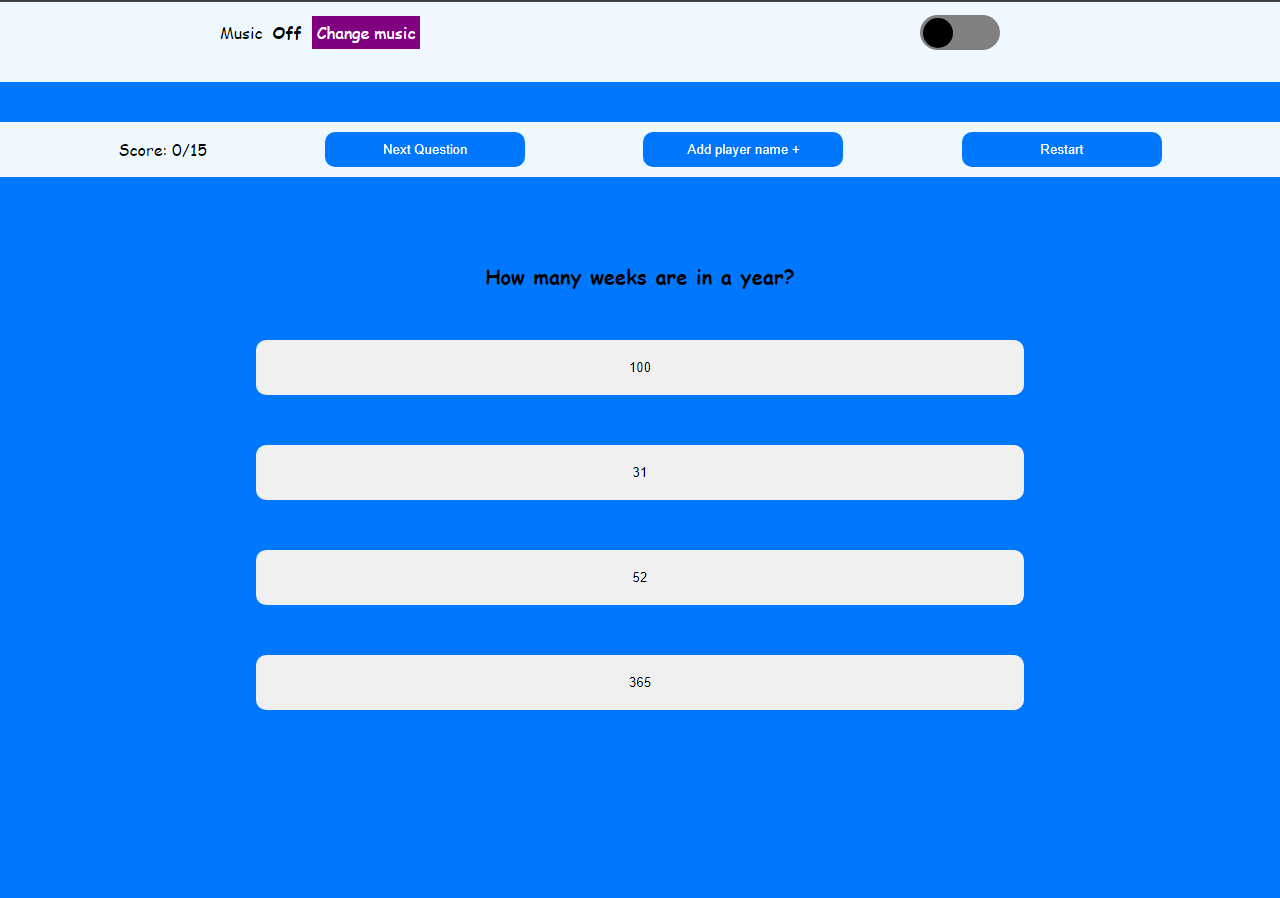 Quiz game with HTML, CSS and JavaScript templates - By Meshack Locho