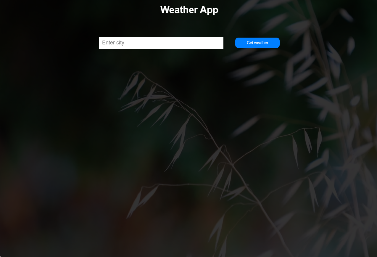 Weather app with HTML, CSS and JavaScript templates - By Meshack Locho
